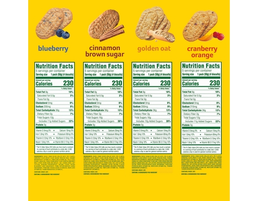 Breakfast Biscuits 4 Flavor Variety Pack, 6 Boxes of 5 Packs