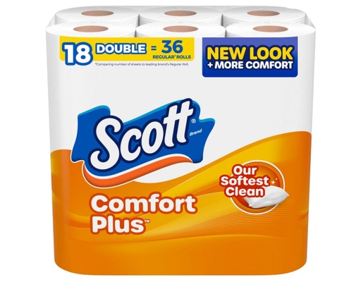 Scott Comfort Plus Toilet Paper Double Rolls 231 Sheets 18 Ro