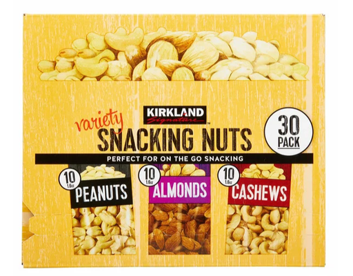 Kirkland Signature Snacking Nuts Variety Pack 1.6 oz (30-pk)