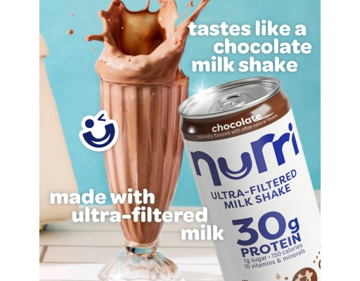 Nurri 30g Chocolate Ultra-Filtered Milkshake 11 fl. oz., 12 pack