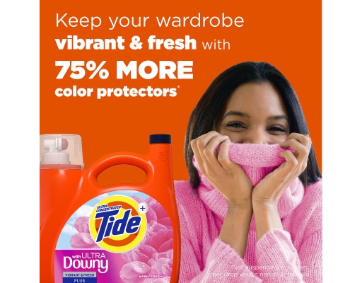 Tide with Ultra Downy Liquid Laundry Detergent, April Fresh Scent, 100 ...