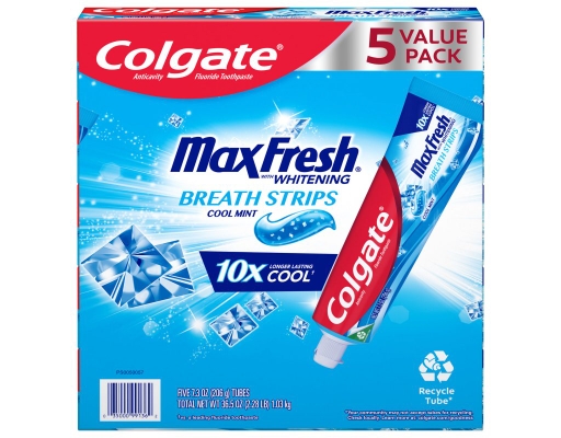 Colgate Max Fresh with Breath Strips Toothpaste Cool Mint 7.3