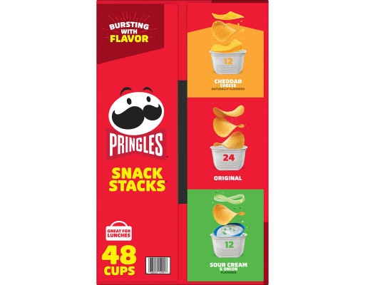 Pringles Snack Stacks Cups Variety Pack 48 ct
