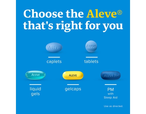 Aleve 220mg Pain Reliever Liquid Gel Capsules 160 ct