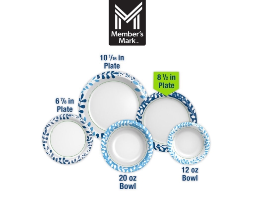Member's Mark Ultra Lunch Paper Plates, 8.5", 300 count