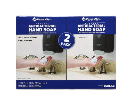 Member's Mark Foaming Antibacterial Hand Soap 33.8 fl oz (2-pk)