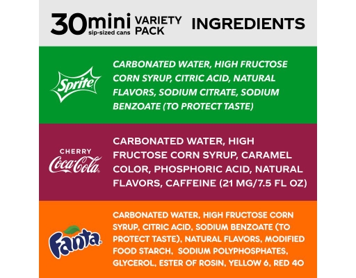 Coca-Cola Mini Soda Cans Variety Pack 7.5 fl oz (30-pk)