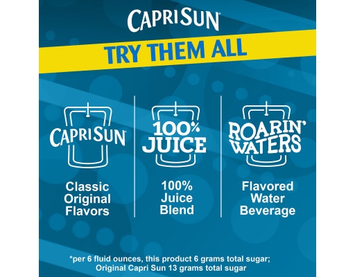 Capri Sun 100% Juice Pouches Variety Pack 6 fl oz (40-pk)