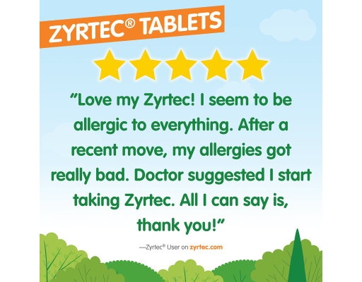 Zyrtec 10mg Allergy Relief Tablets Variety Pack 120 ct