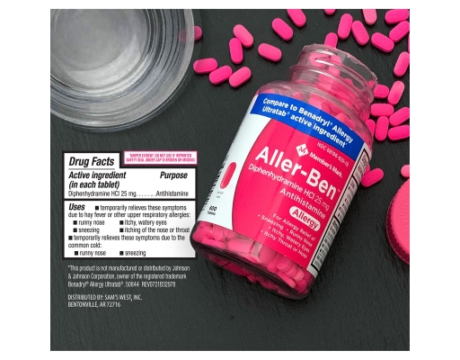 Member's Mark Aller-Ben Antihistamine Tablets 600 ct