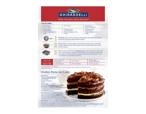 brownies box instructions