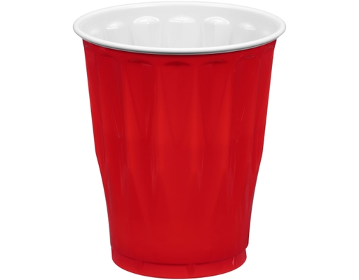red disposable cups