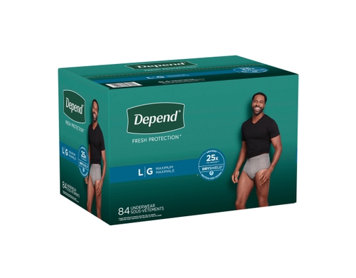 Depend Fresh Protection Incontinence Underwear Large 84 ct
