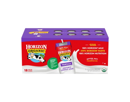 Horizon Organic Lowfat Milk Vanilla 8 fl oz (18-pk)