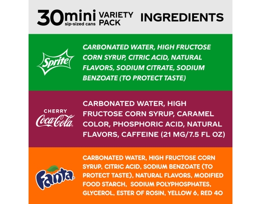 Coca-Cola Mini Soda Cans Variety Pack 7.5 fl oz (30-pk)