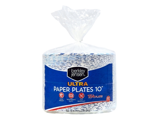 Berkley Jensen Ultra Paper Plates 10 Inch (154-ct)