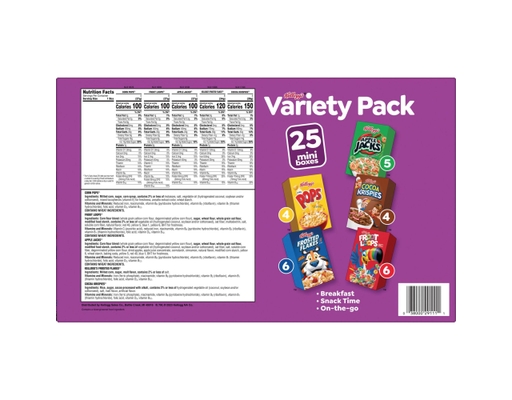mini variety cereal boxes