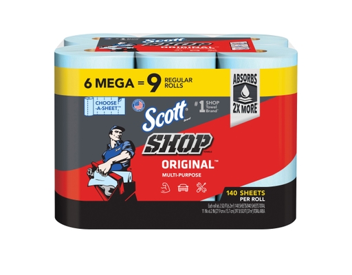 Scott Blue Multi-Purpose Shop Towel 140 ct (6-pk)