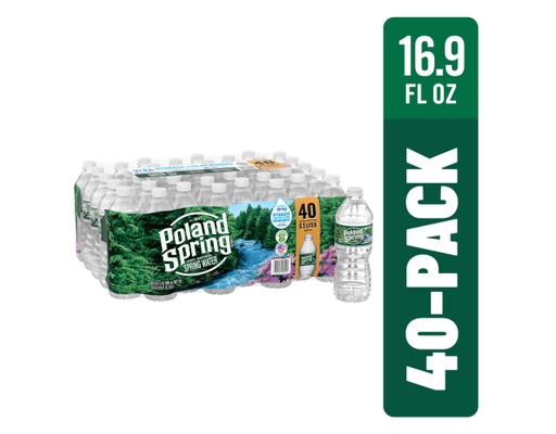 Poland Spring 100% Natural Spring Water 16.9 oz (40-pk)