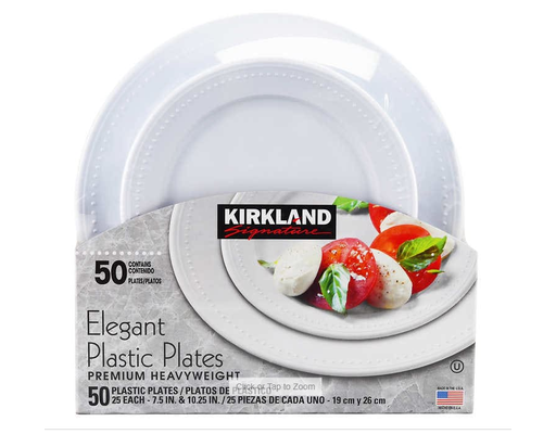 Kirkland Signature Elegant Plastic Plates 50 ct