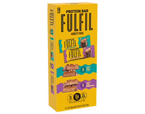 Fulfil Protein Bar Variety Pack, 1.41 oz, 18 count