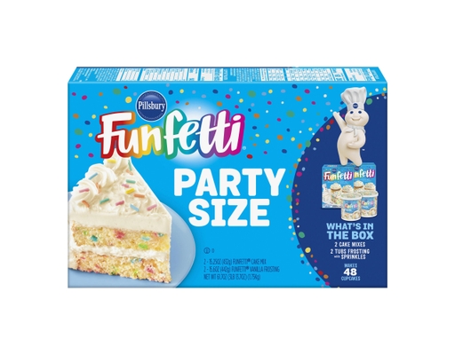 Pillsbury Funfetti Cake Mix and Frosting Kit, Bakes Two 13x9" Cakes, 61 ...