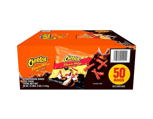 Cheetos Flamin' Hot Crunchy Snacks, 1 oz., 50 pack