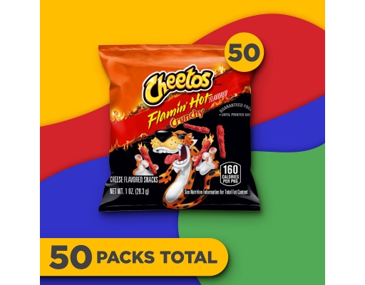 Cheetos Flamin' Hot Crunchy Snacks, 1 oz., 50 pack