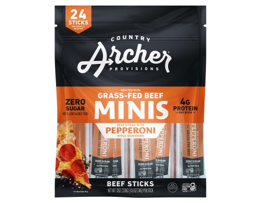 Country Archer Beef Pepperoni Minis, 0.5 oz., 24 pack