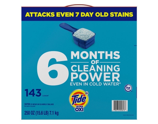 Tide Ultra Oxi HE Powder Laundry Detergent, Original 143 loads, 250 oz.