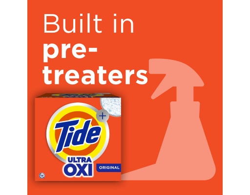 Tide Ultra Oxi HE Powder Laundry Detergent, Original 143 loads, 250 oz.