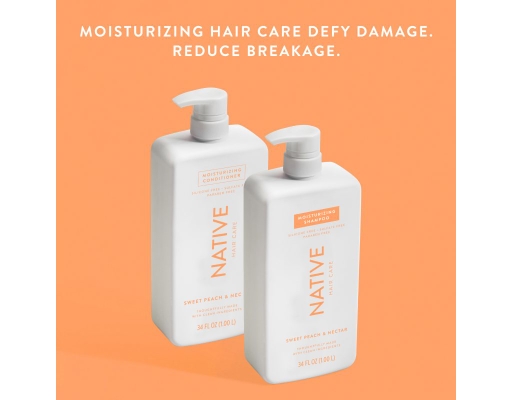 Native Sweet Peach & Nectar Shampoo & Conditioner, 34 fl. oz., 2 pack