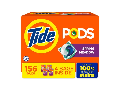 Tide PODS Laundry Detergent Pacs, Spring Meadow, 156 count