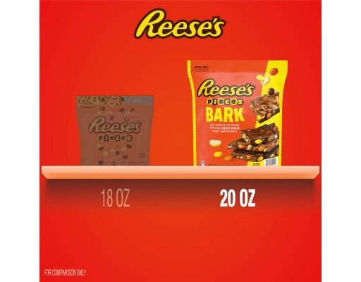 REESE'S PIECES Milk Chocolate Candy with Peanuts Bark, 20 oz.