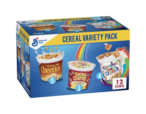 General Mills Cereal Cups, Variety Pack, 12 pack
