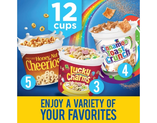 General Mills Cereal Cups, Variety Pack, 12 pack