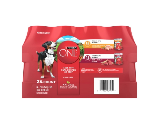 Purina ONE Mainline Variety Pack Adult Wet Dog Food, 13 oz., 24 count