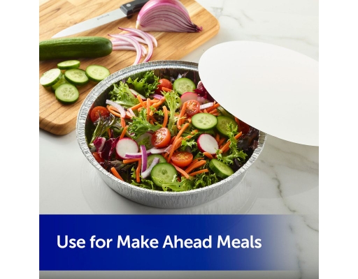 Reynolds 9" Round Foil Take Out Containers with Lids, 20 count