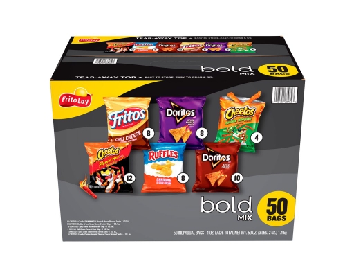 Frito-Lay Bold Mix, Variety Pack Chips, 50 pack