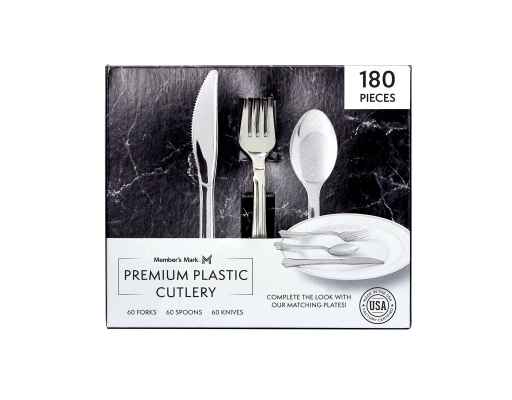 Member's Mark Premium Silver-Look Cutlery Combo 180 count