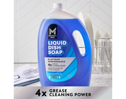 Member's Mark Platinum Performance Liquid Dish Soap, Fresh Clean, 100 ...