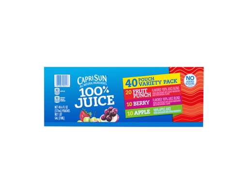 Capri Sun 100% Juice Pouches Variety Pack 6 fl oz (40-pk)