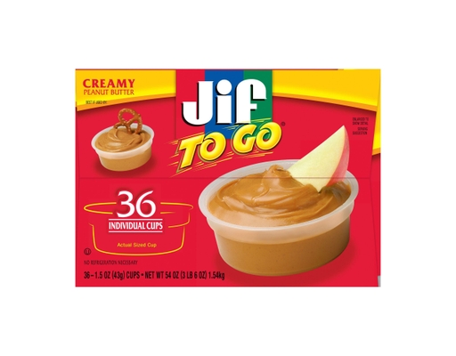 Jif To Go Creamy Peanut Butter, Smooth and Creamy Texture, Snack Size ...