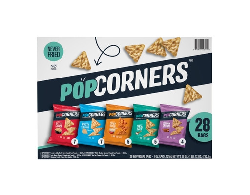 PopCorners 5 Flavor Variety Pack Popped Corn Chips Snacks, 1 oz., 28 count