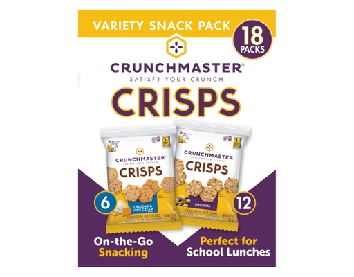 Crunchmaster Crisps Variety Snack Pack, 18 count