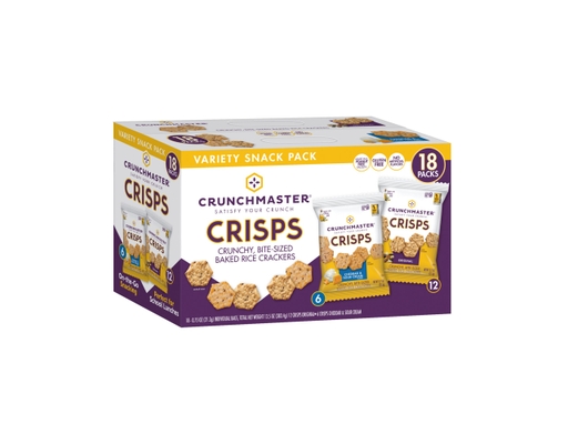 Crunchmaster Crisps Variety Snack Pack, 18 count
