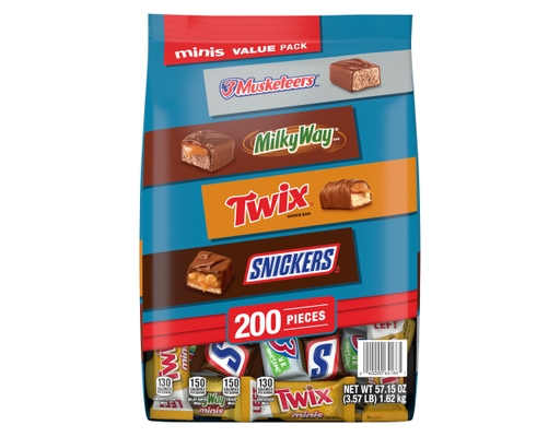 Mars Wrigley, Snickers, Twix & More Minis Chocolate Candy Bars Variety ...