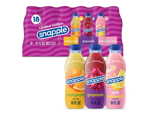 Snapple Juice Drink Variety Pack, Bottles, 16 fl. oz., 18 pack