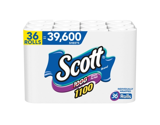 Scott 1-Ply Bath Tissue 1100 ct (36-pk)
