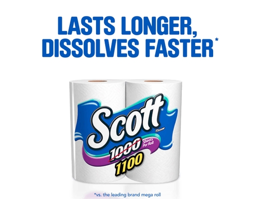 Scott 1-Ply Bath Tissue 1100 ct (36-pk)